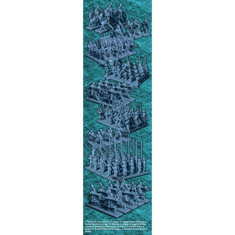 Anglo-Scottish Humans Billmen (10mm)