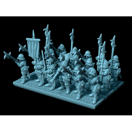 Anglo-Scottish Humans Billmen (10mm)