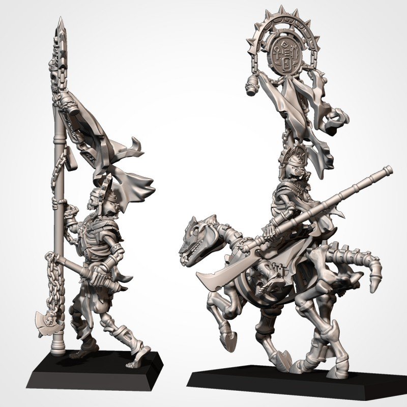 Battle Bearer skeleton. Armies of the Sands | Miniatura de fantasía...