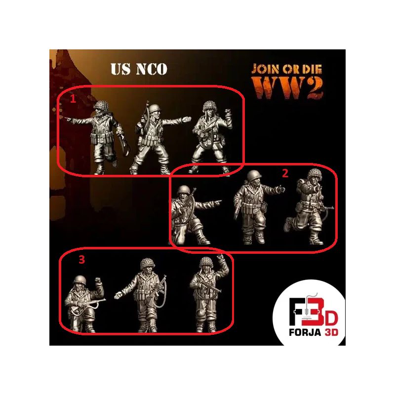 JoD-WW2 US NCO by 3D Breed | 28mm WWII Miniature