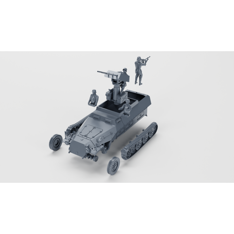 German SdKfz.251/21 Ausf.D Fliegerabwehr Schutzenpanzerwagen (Drilling) rew
