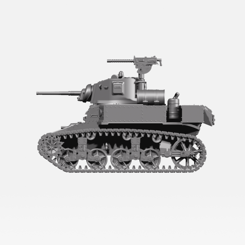 M3A1 Stuart with hull-mounted flamethrower