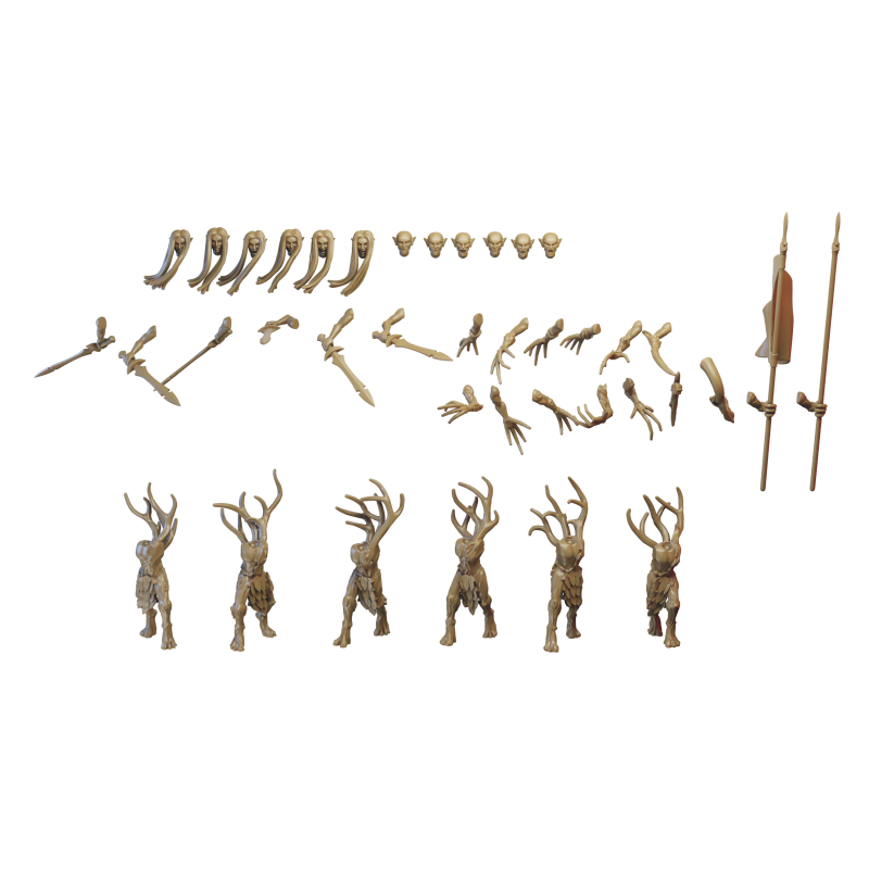 Tree revenants command group. Ilhadiel Wood elves