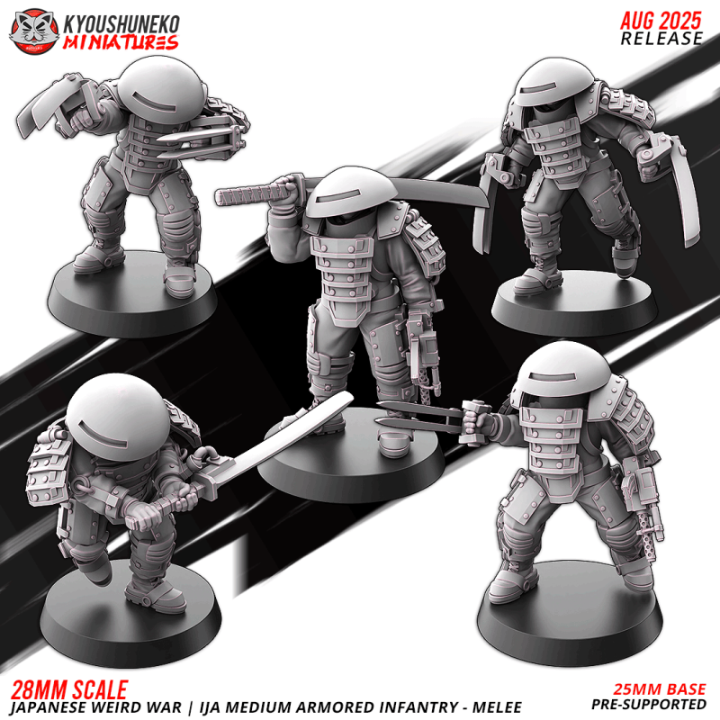 Medium armored infantry with melee weapons