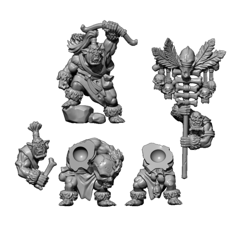 Wild orc archers command group. Orcs MOM