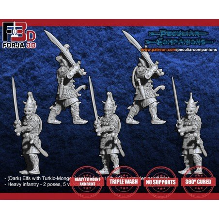 Turkomongol elf heavy infantry with 2 handed sword